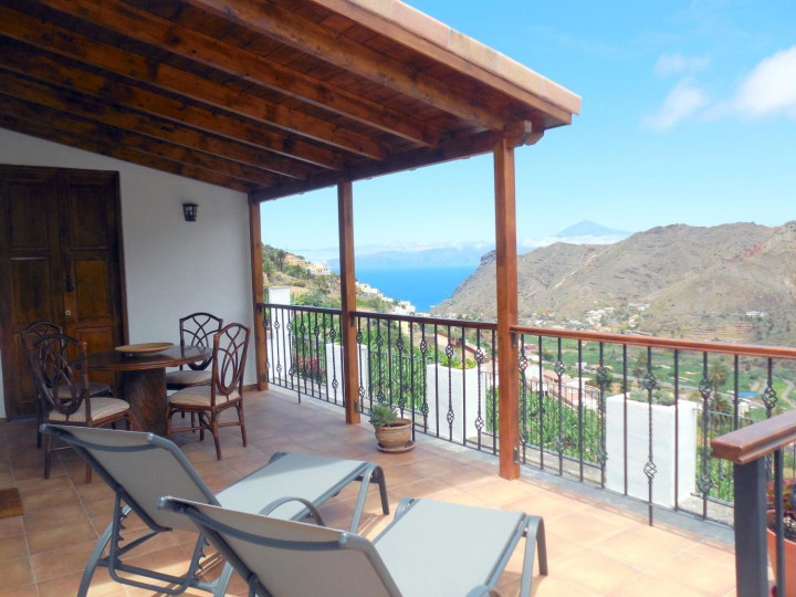 Casa La Sabina Roja 1 - Casa Con Impresionantes Vistas Sobre Hermigua Y El Mar - La Gomera