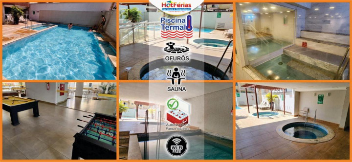 Everest Flat Service Com Piscinas Termais, Próx Ao Shopping Singapura, Water Park, Clube Prive, Riviera, Boulevard - Hotférias - Caldas Novas