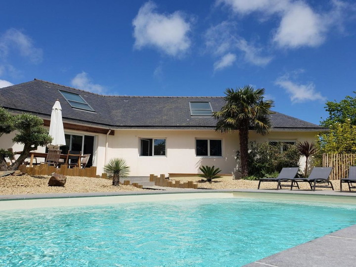 Villa Familiale Avec Piscine Chauffée - 10 Personnes - Proche Mer - Bretagne - Plestin-les-Grèves