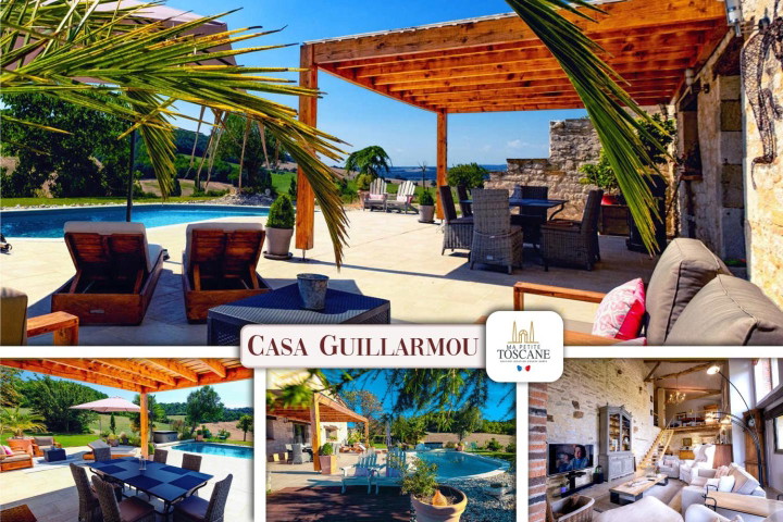 Casa Guillarmou - ÉVasion Enchantée Avec Piscine Chauffée, Spa & Clim - Vue Exceptionnelle - Tarn