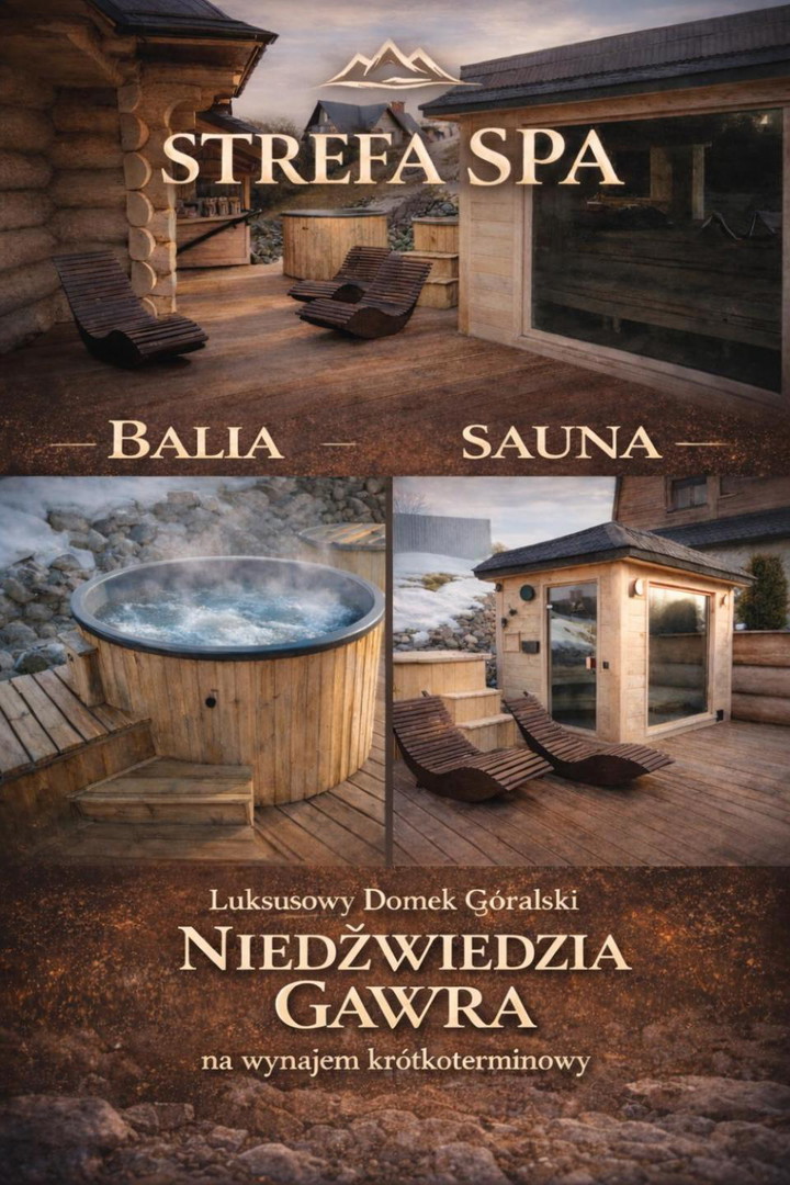 Domek Góralski Premium Niedźwiedzia Gawra & Sauna, Balia By Rentilopl - Pologne