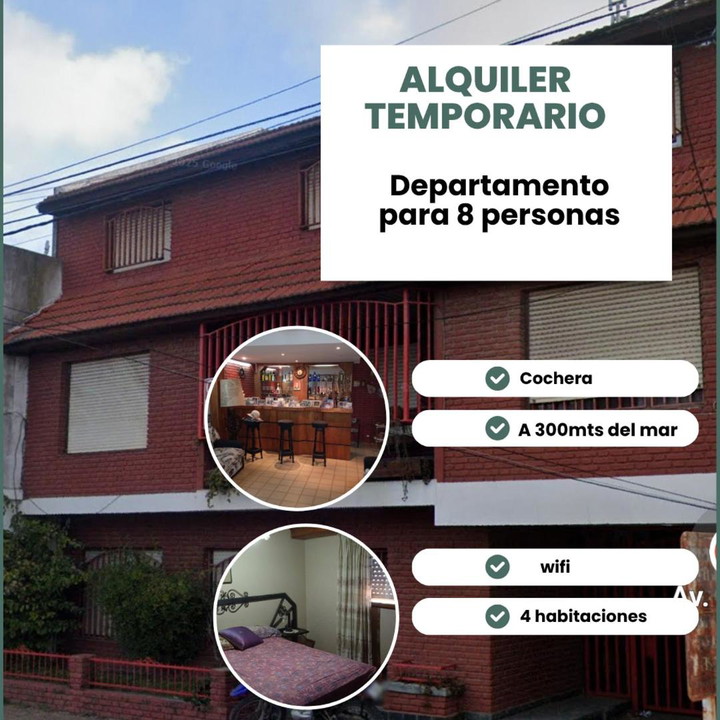 Departamento Temporario En Necochea Para 8 Personas - Necochea