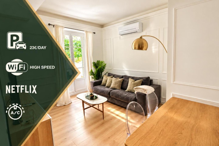 Spacious 1 Bedroom With Private Patio, Bath, Ac And Fiber Wifi - Monaco