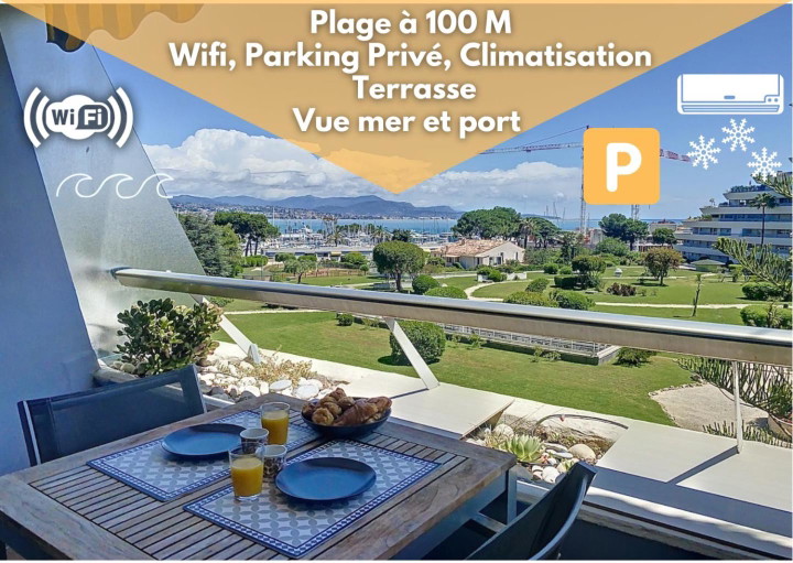 T1bis Vue Mer Et Port Marina Baie Des Anges - Villeneuve-Loubet