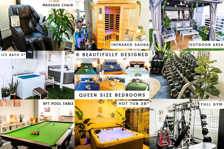 Hot Tub, Ice Bath, Gym, Sauna, Pool Table Coorparoo Haven - Logan City