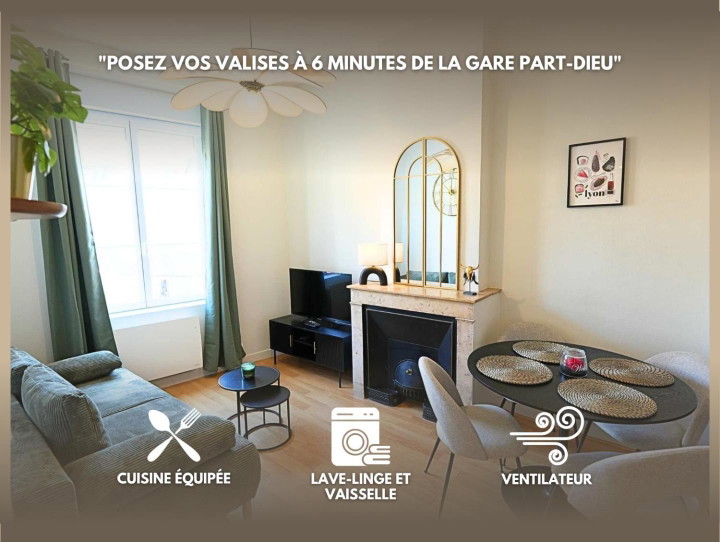 Appartement Cosy Et Design - Partdieu, Métros, Lave-linge - Lyon