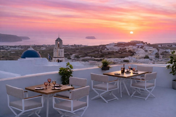 Sunset View Villa With Swimming Pool & Heated Jacuzzi - Santorini