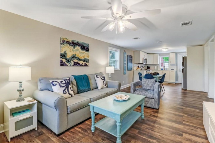 Tropical Beach Bungalow Down - Backyard - Grill - Across Street From Beach - Fernandina Beach, FL