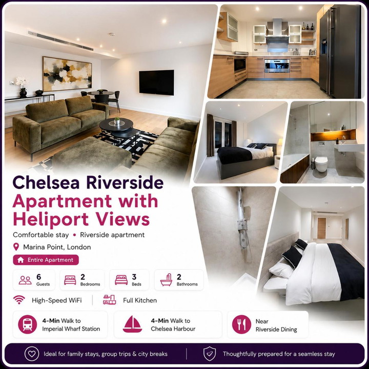 Chelsea Riverside Apartment With Heliport Views - Twickenham