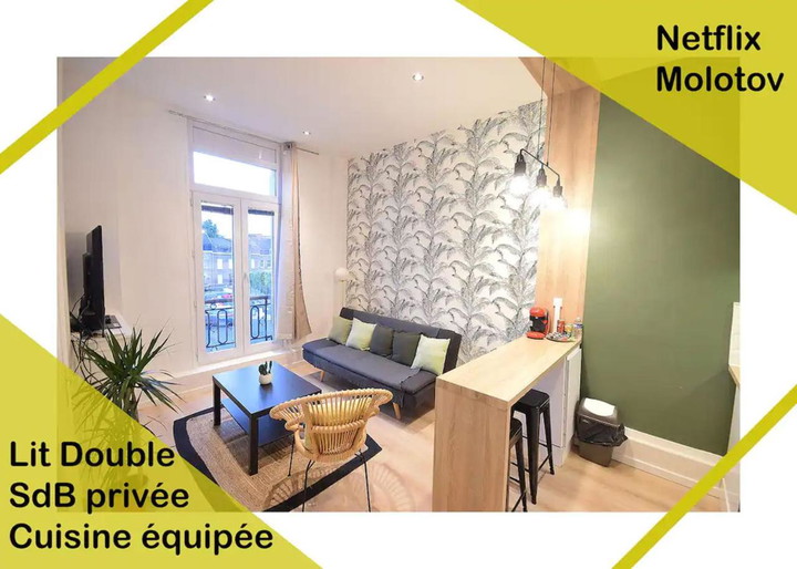 Lerelaisdodile13 - Parking - Lumineux - Hyper Centre - Tramway - Saint-Amand-les-Eaux