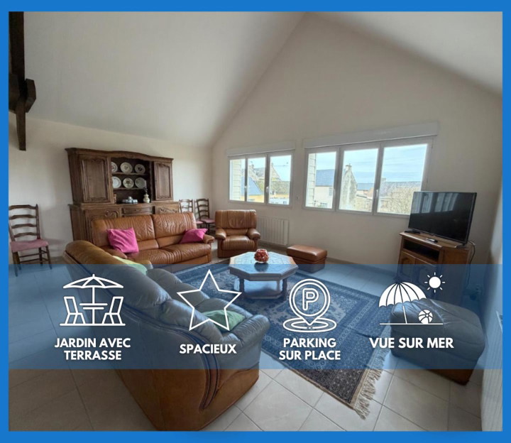 Ecume Maison Vue Dégagée Sur Mer, Spacieuse Lumineuse 3 Chambres, 2 Salle D'eau, 2 Wc à 1km De La Plage Et Commerces, Plages Du Débarquement, Parking Privatif, Terrasse, Jardin Clos, Table De Ping Pong Aux Beaux Jours, Près De Bayeux - Arromanches-les-Bains