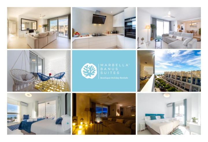 Marbella Banus Suites - Marbella Center - Prime Location - Bright3br - 2ba - Sea Views From Living Room, Bedrooms & Terrace - Outdoor Terrace Balcony - Steps From The Beach - Walk Everywhere - Surrounded By Restaurants & Bars - Ideal For Families - Marbella