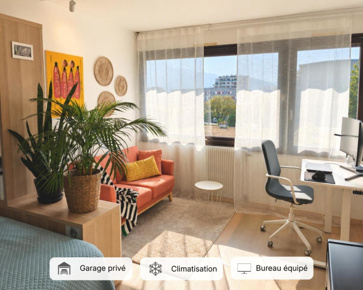 Studio T1 Bis, Clim, Garage, Vue Vercors - Grenoble