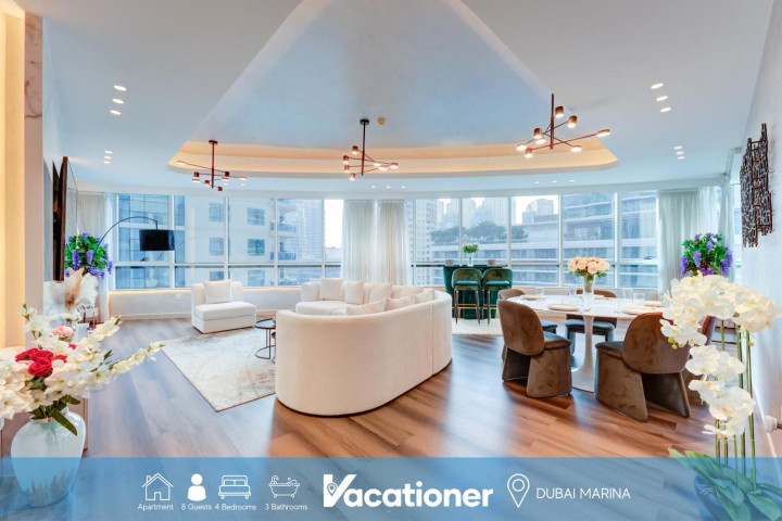 Vacationer Holiday Homes I Exquisite 4 Bed I Spacious Balcony With City Views In Dubai Marina - Dubai