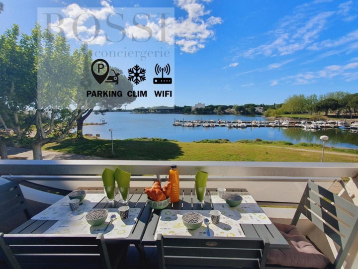 L'olympe Vue Lac Avec Parking Privé Clim Wifi - Rossiconciergerie - Linge Inclus - La Grande-Motte