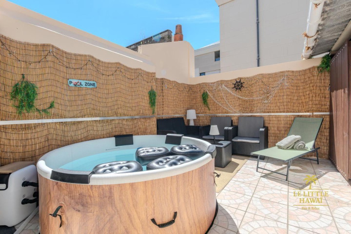 Le Little Hawaï 4 éToiles - Maison 6 Pers - Terrasse - Spa Privatif - Plage à Pied - Le Havre