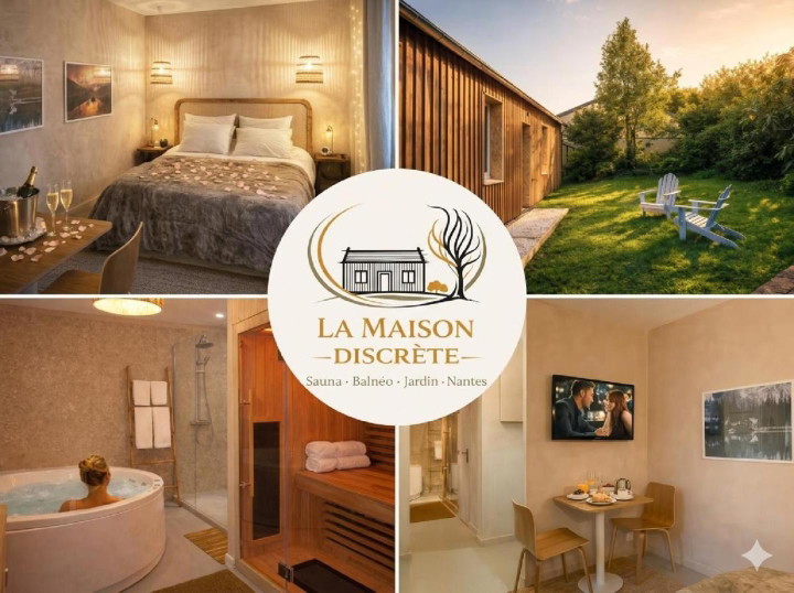 La Maison Discrète - Sauna Balnéo, Jardin - Nantes - Bouguenais