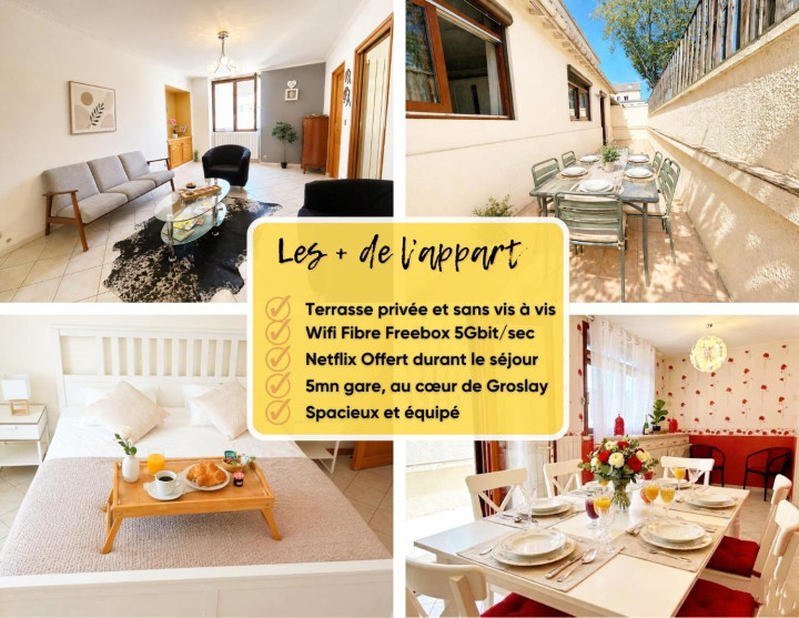 Lumineux 3chambres,15mn Paris, Terrasse, Parking - Montmorency