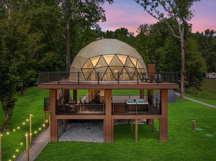 Luxury River Dome - Hot Tub, Sauna, Riverfront, Wifi - Shenandoah, VA