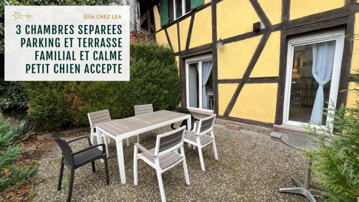 Maison Chez Léa - Grand Gîte Familial Calme Parking Terrasse - Sélestat