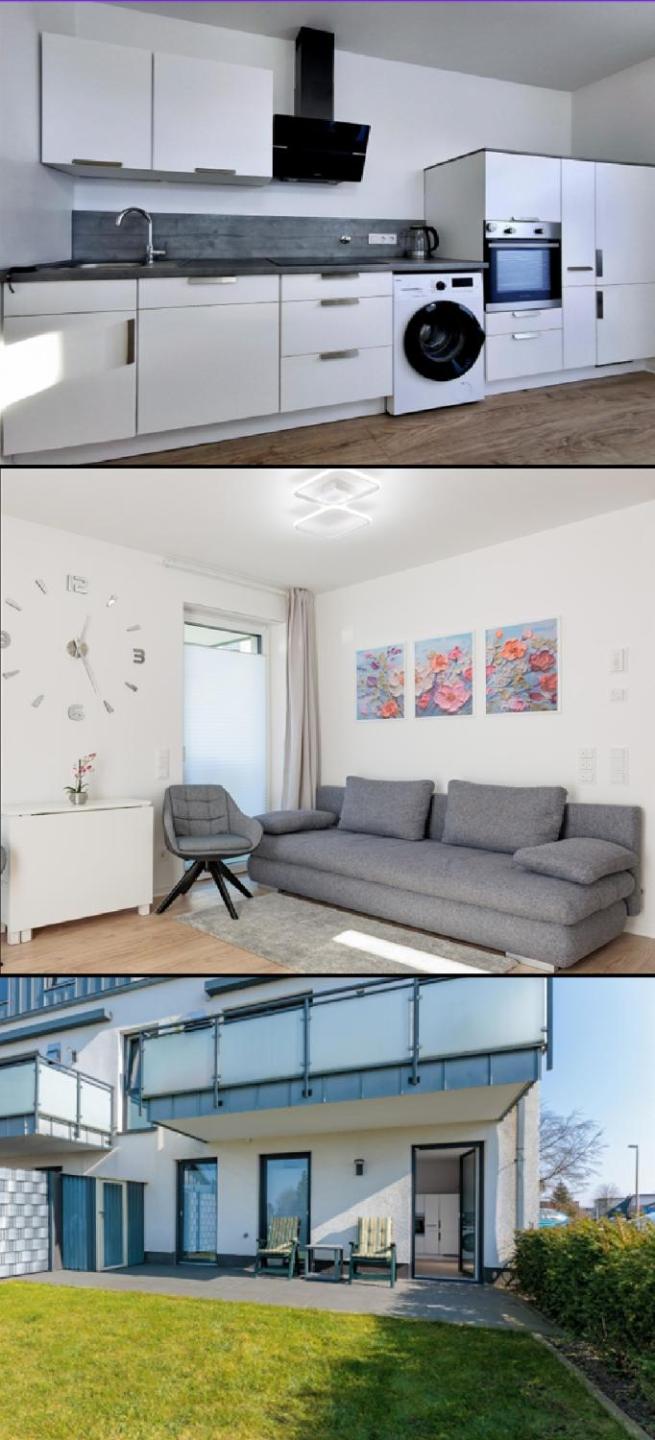 Modernes Apartment Mit Terrasse & Garten, Parkplatz & 24h Self-check-in - Lengerich