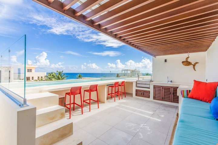 Tortuga Azul Private Terrace Rooftop Pool W Bbq Beach Access 11 Pools Free Beach Club - Akumal