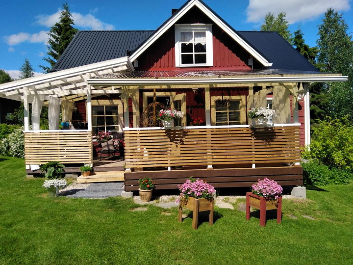 Peace And Warmth In The Shelter Of A Log Cabin - Lappland