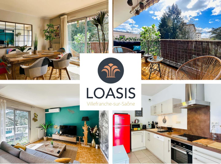 L'oasis -T4 Garage Clim Terrasse Wifi Centre-ville - Villefranche-sur-Saône