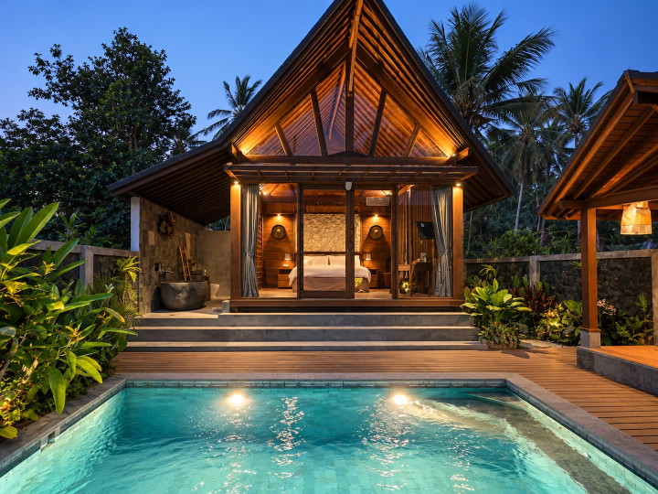 Rice Field Serenity | Private Pool Villa & Kitchen - Bali