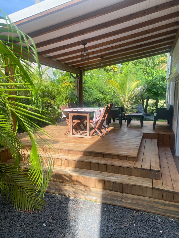 T2 Climatisé, 250m Plage, Grande Terrasse Couverte - Guadeloupe