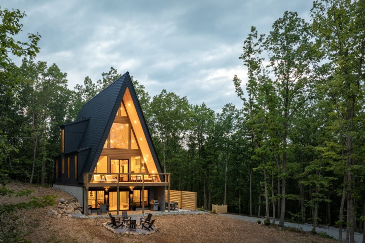 Luxe Aframe - Grand Views - Theater - Hottub -Ev - Luray, VA