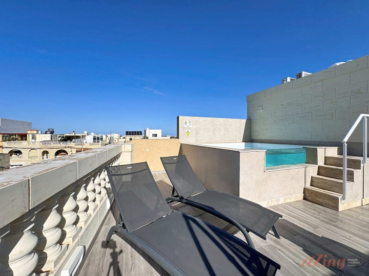 Rooftop Villa W/ Pvt Plunge Pool & Bbq In South - Malta
