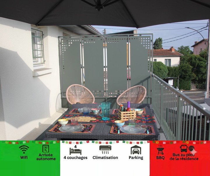 The Mexican House - Large 1 Br, Terrasse & A/c - Aucamville