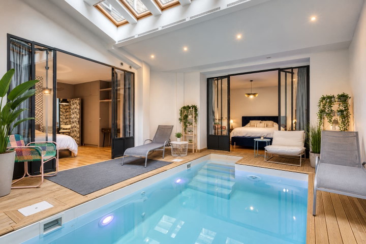 Loft Design 4 Chambres Piscine Privée Et Jungle - Val de Fontenay