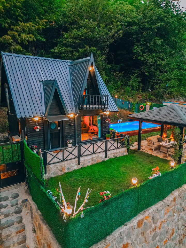 Müstakil, Sıcak Havuzlu Bungalov - Sapanca