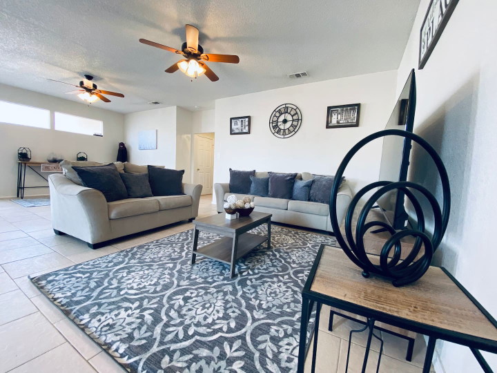 String Light Condo With Chic Brick Interior - Midland, TX