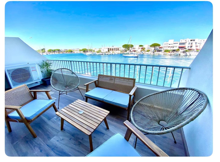 Marina Appartement Sur Leau, 2 Chambres, 6 P - Port Camargue