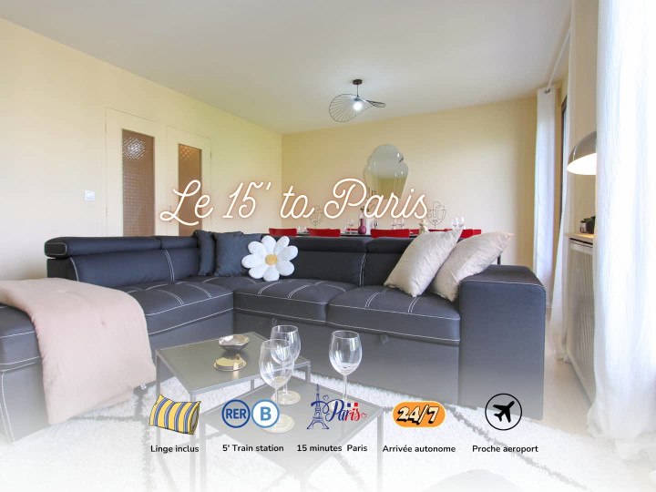 8 Pers - 3br - 15 Min Paris / Bourget - Villemomble