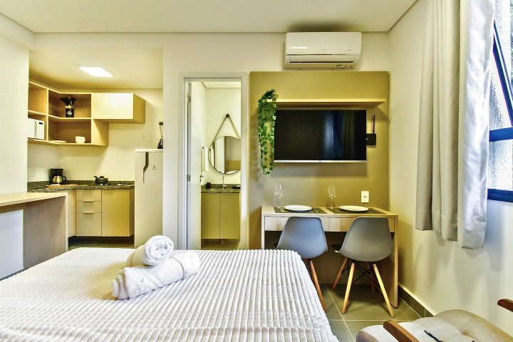 Appartement Complet Avec Piscine, Salle De Sport Et Air à Sbc - Santo André