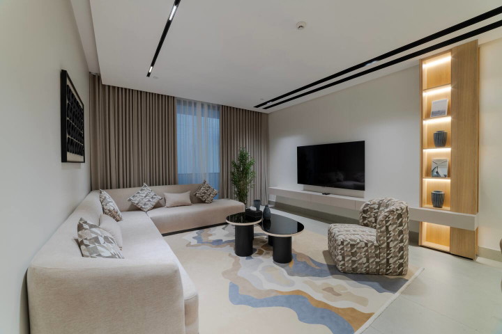 شقة مودرن فاخرة تجمع سحر البحر ومتعة السينما A12 - Dammam