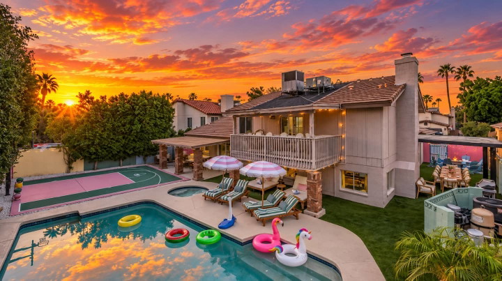 Luxe Villa! Pool, Spa, Golf, Bball Court & Theater - Phoenix, AZ