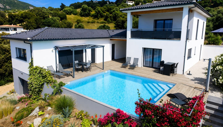 Vue Panoramique T2 Climatisé Terrasse Piscine - Corse