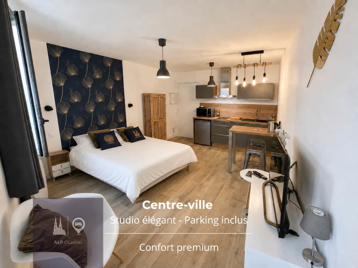 Studio Central, Parking, Lit Queen By Alp Chartres - Chartres