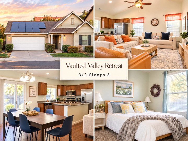Vaulted Valley Retreat 3/2 Sleeps 8 - Fresno, CA
