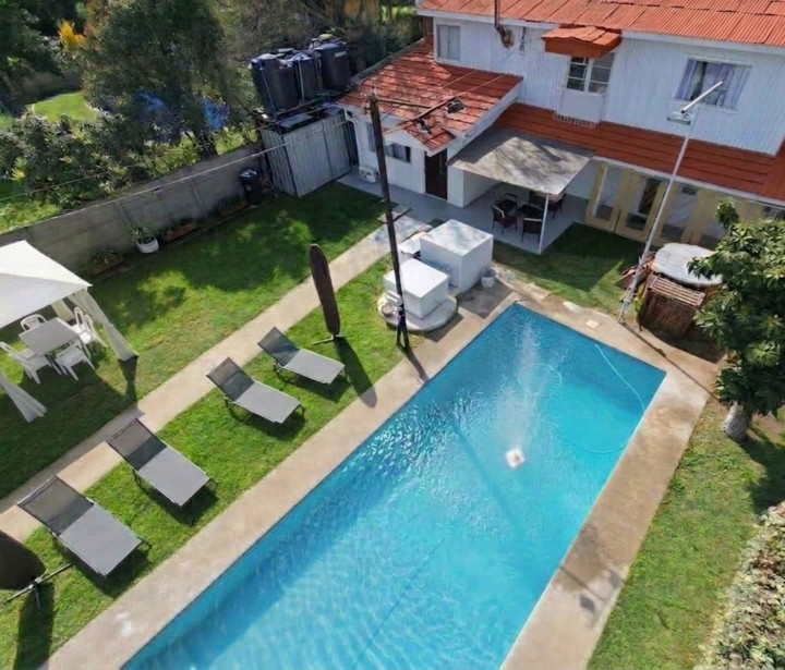 Central 5d4b Pool Hot Tub And Barbecue Area - Quillota