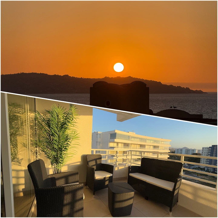 2-bed/2-bath Flat For 5 People (Partial Sea View) - La Serena