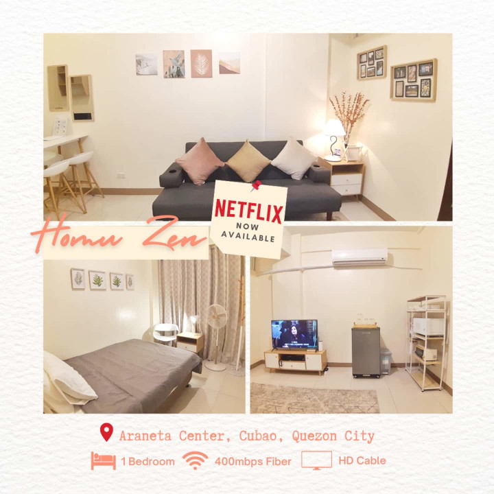 Hōmu Zen | 1br | 400mbps | Netflix| Araneta Center - Quezon City