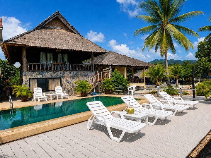 Tropical Garden Cottage With Beachfront Pool - Ko Pha Ngan