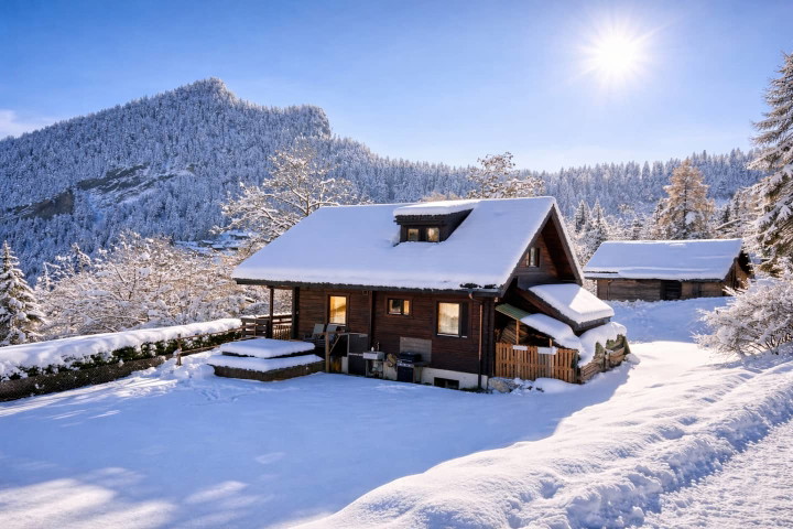 Chalet Alpin L'ardoise · Sauna Et Jacuzzi - Ovronnaz