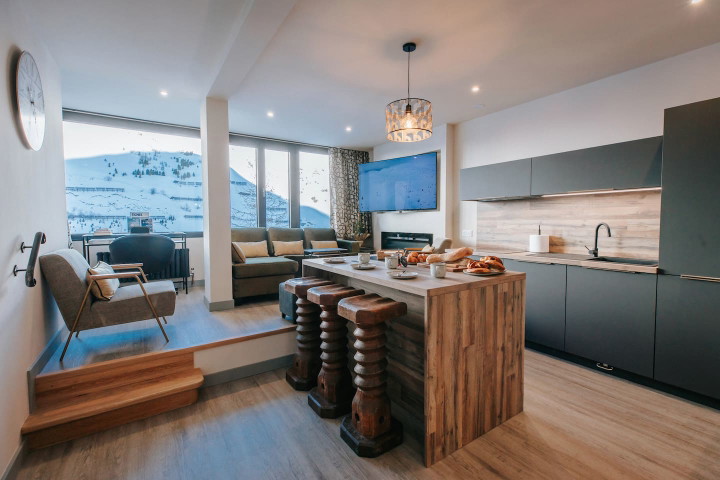 100m Des Pistes, Vue Montagne, 4 - 8 Personnes - Tignes